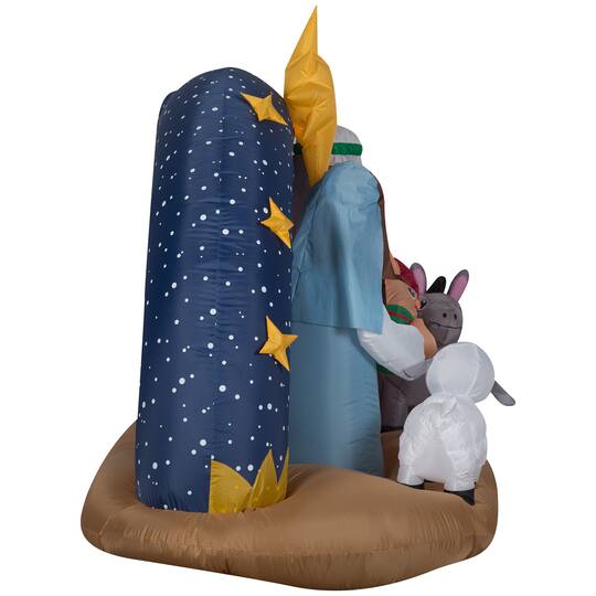 5ft Airblown® Inflatable Snowy Night Nativity Scene Michaels